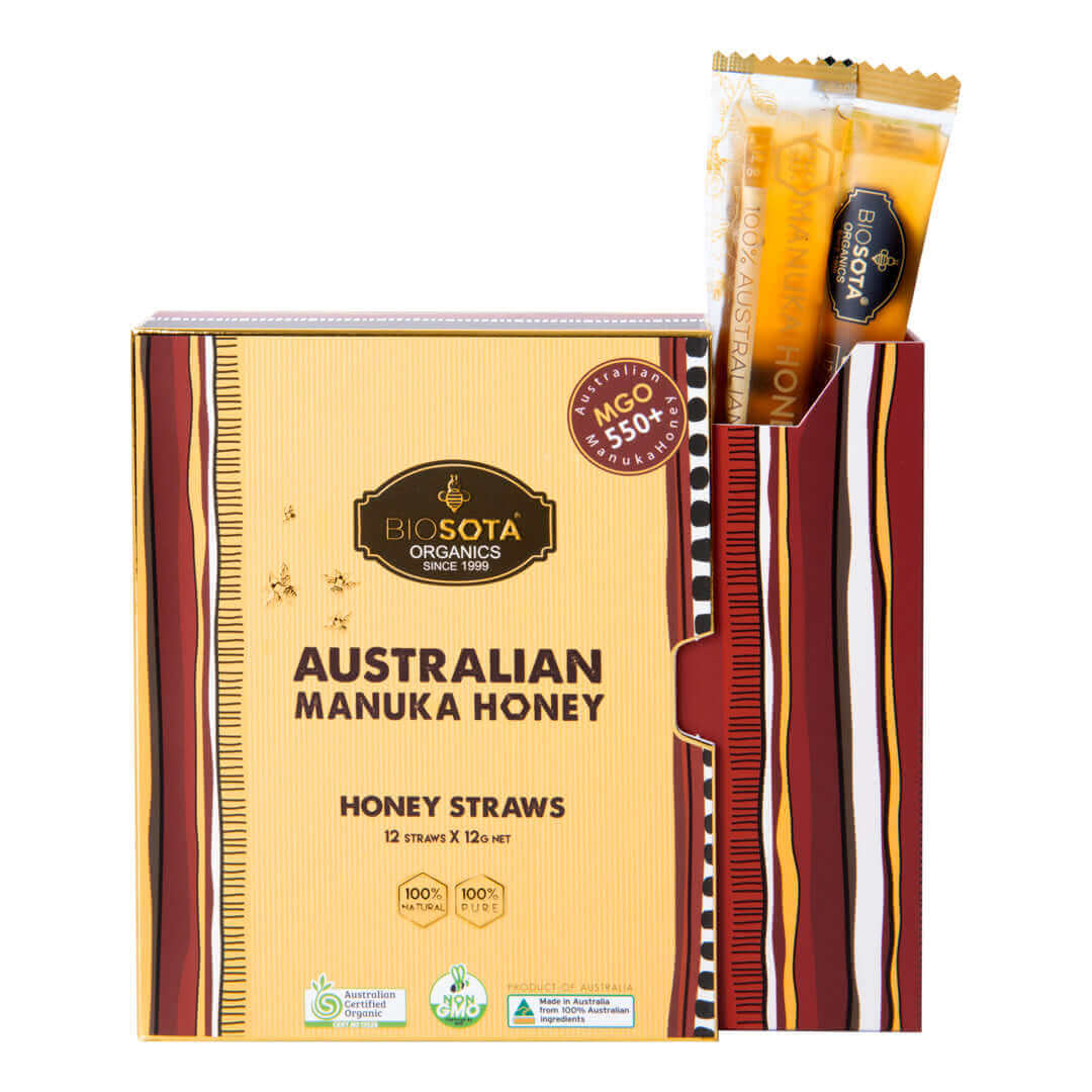 Certified Organic Manuka Honey Sticks MGO 550+ Gift Box
